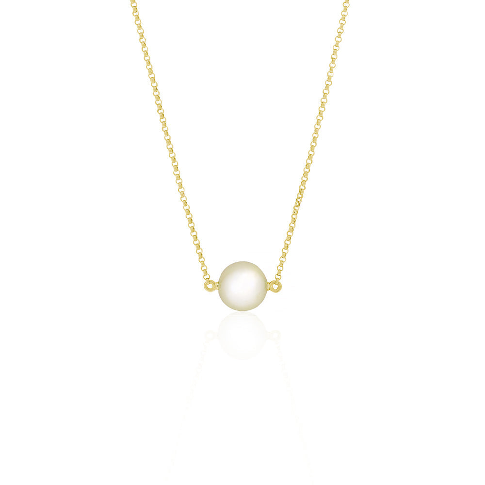 9ct Yellow Gold Maisie Pearl Necklace | Silvermoon Jewellers | Ava Rose ...